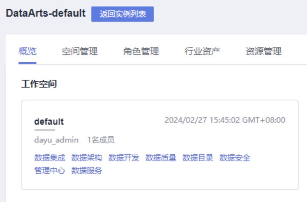 访问DataArts Studio实例控制台-数据治理中心 DataArts Studio-准备工作 - 天翼云